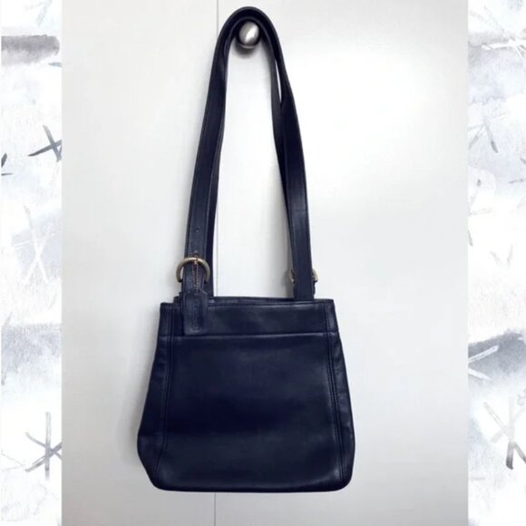 Coach | Bags | Vintage Coach Blue Leather Shoulder Bag | Poshmark